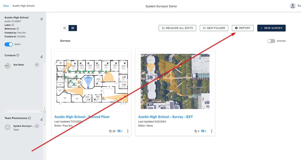 Site and Survey Level Reporting